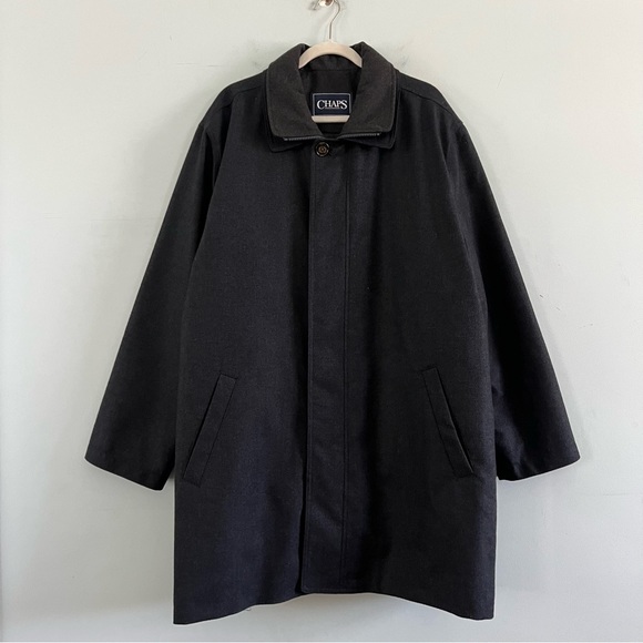 Chaps | Jackets & Coats | Chaps Navy Blue Wool Blend Full Zip Quilted ...